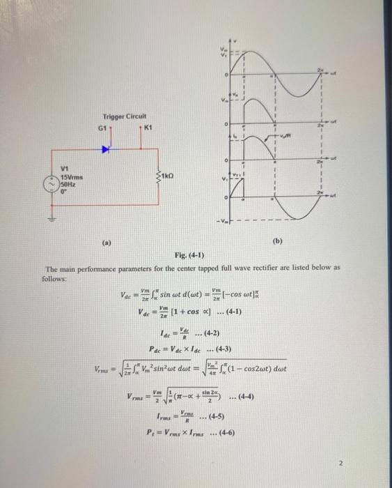 Solved Experiment (4) Controlled Rectifiers - Single Phase | Chegg.com