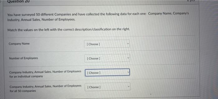 Solved You have surveyed 50 different Companies and have | Chegg.com