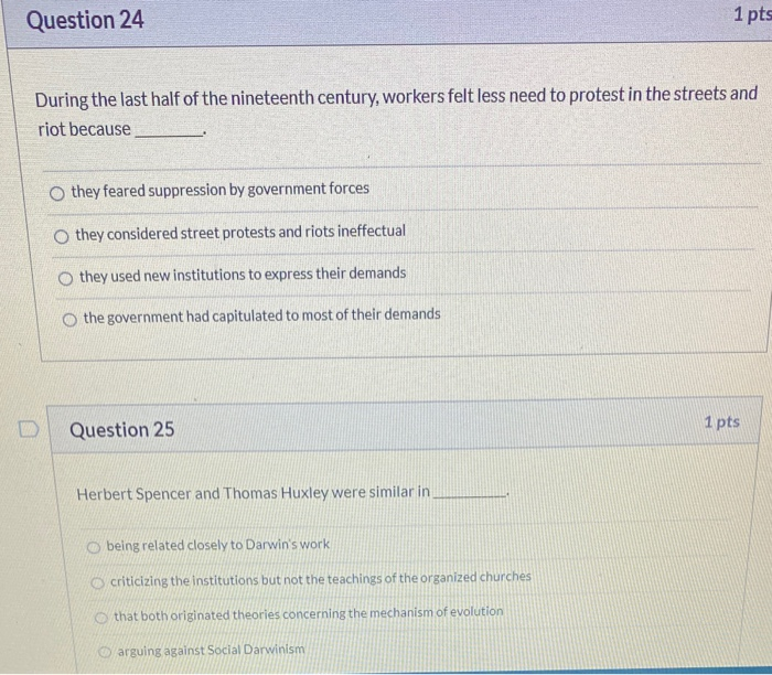 Question 26 Which of the following was an outcome of | Chegg.com