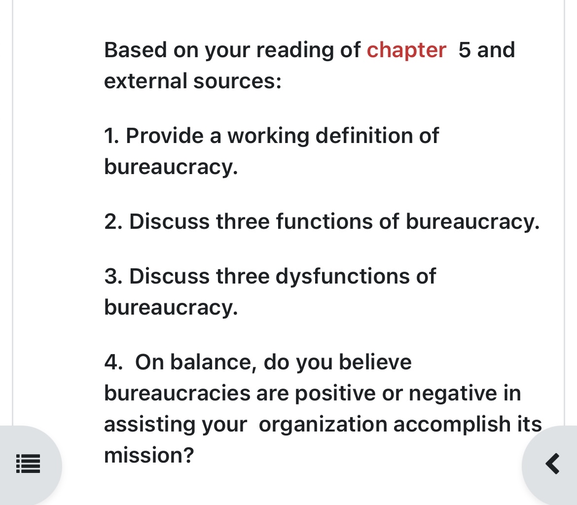 Solved Based on your reading of chapter 5 ﻿and external | Chegg.com