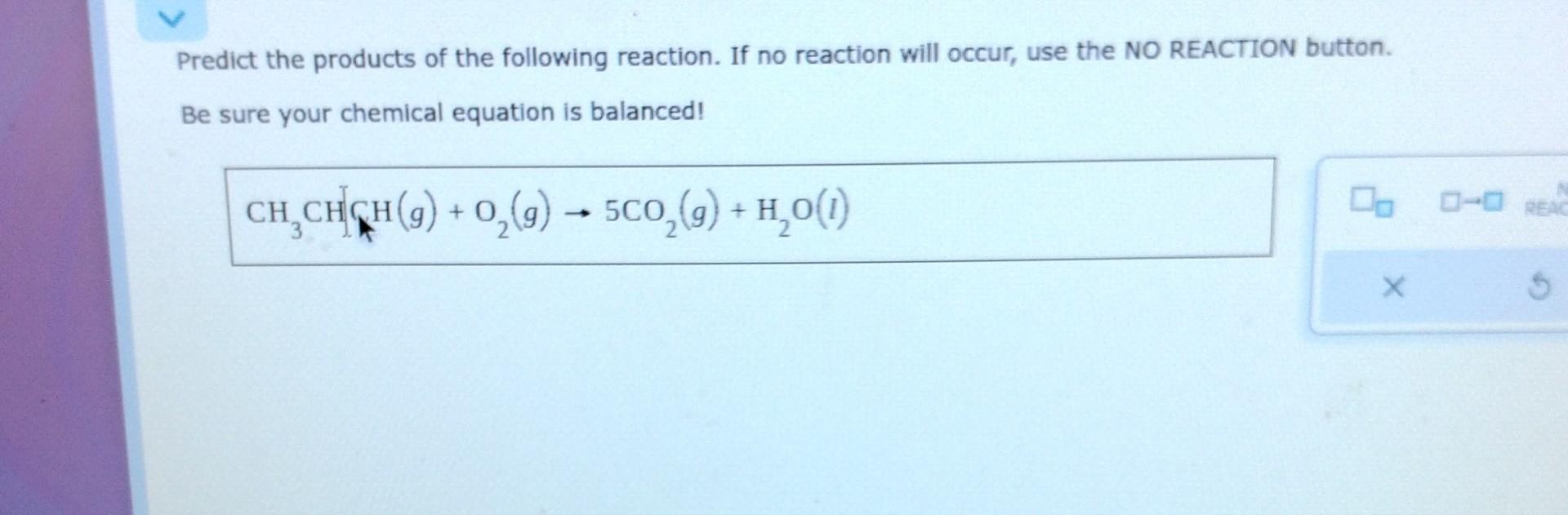 Solved Predict the products of the following reaction. If no | Chegg.com