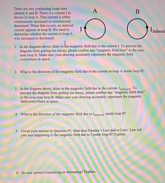 Solved There are two conducting loops here labeled A and B. | Chegg.com