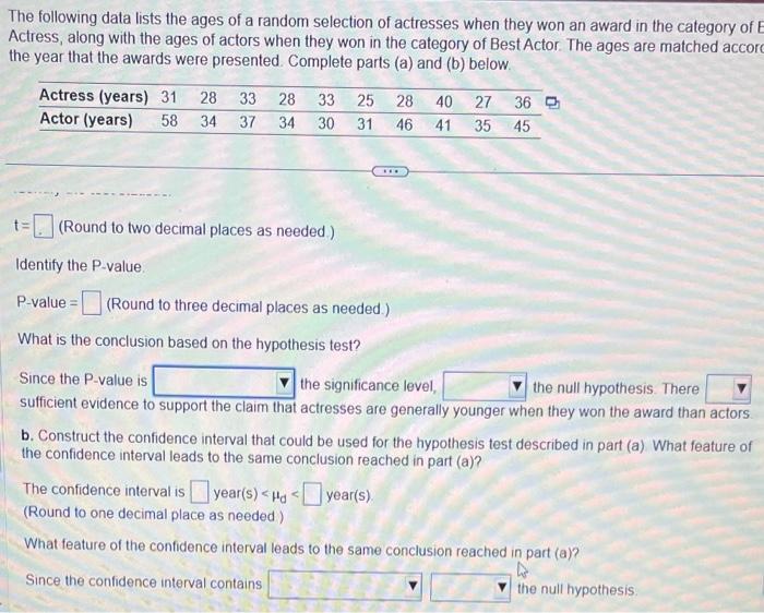 Solved The following data lists the ages of a random | Chegg.com