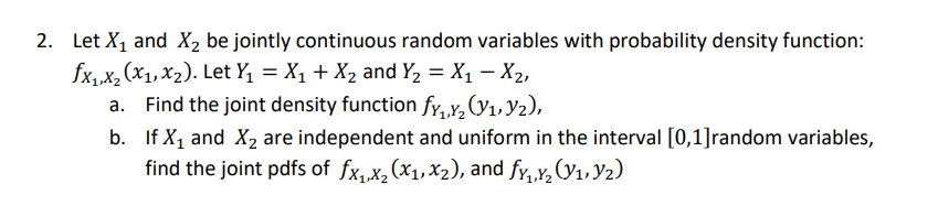 Solved Let x1 ﻿and x2 ﻿be jointly continuous random | Chegg.com