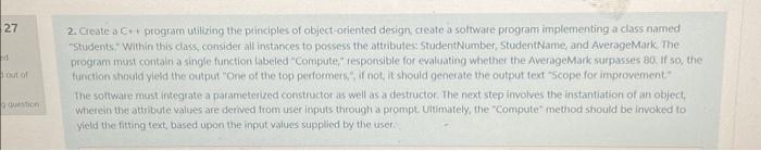 Solved 2. Create a C++ program utikzing the phinciples of | Chegg.com Solved 2. Create a C++ program utikzing the phinciples of | Chegg.com