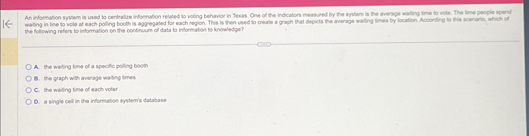 Solved the following refers to information on the continuum | Chegg.com