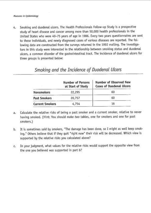 Solved Measures in Epidemiology Worksheet 2: Practice | Chegg.com
