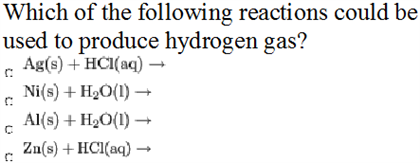 Solved Which of the following reactions could be used to | Chegg.com
