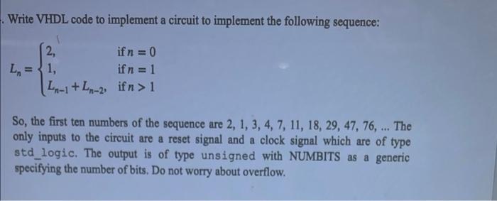 Solved Write VHDL code to implement a circuit to implement | Chegg.com
