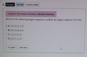 Solved Altempt: 1: The answer is incomed. 2 ﻿atrempts | Chegg.com