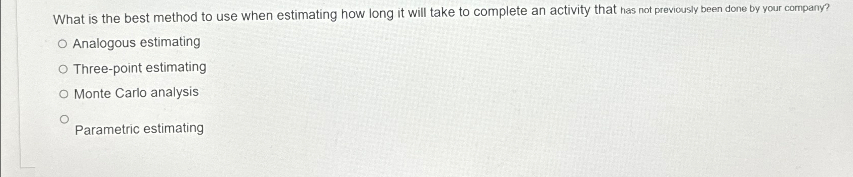 Solved What is the best method to use when estimating how | Chegg.com