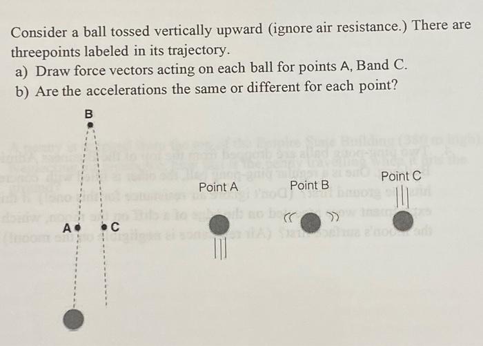 Solved Consider a ball tossed vertically upward (ignore air | Chegg.com