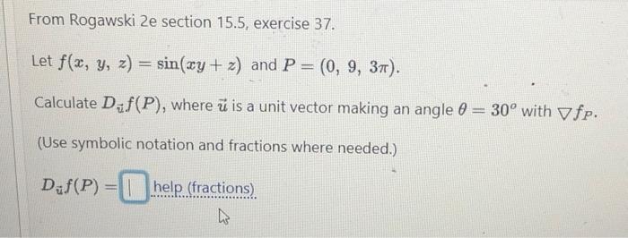 Solved From Rogawski 2e section 15.5, exercise 37. Let f(x, | Chegg.com
