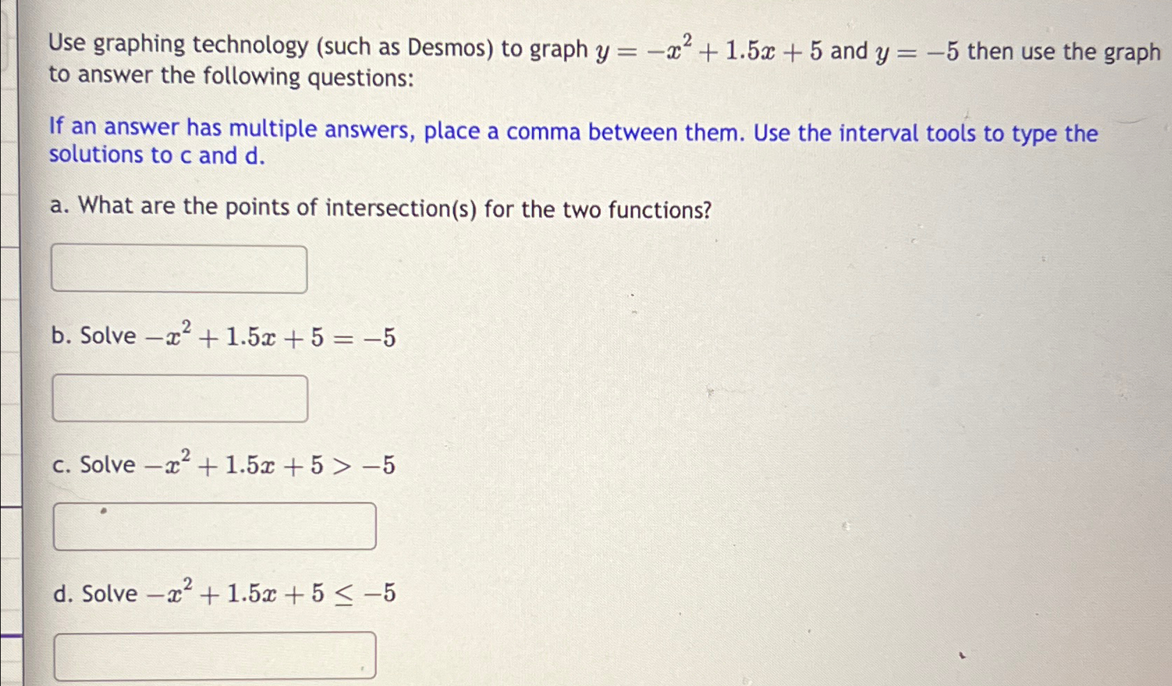 Solved Use graphing technology (such as Desmos) ﻿to graph | Chegg.com