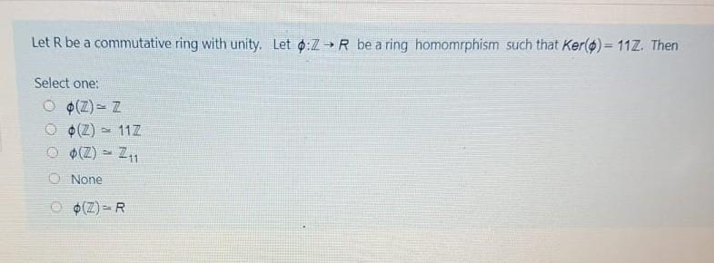 Solved Let R be a commutative ring with unity. Let 0:2 R be | Chegg.com