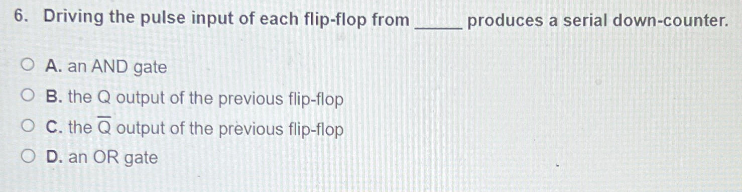 Solved Driving the pulse input of each flip-flop from | Chegg.com