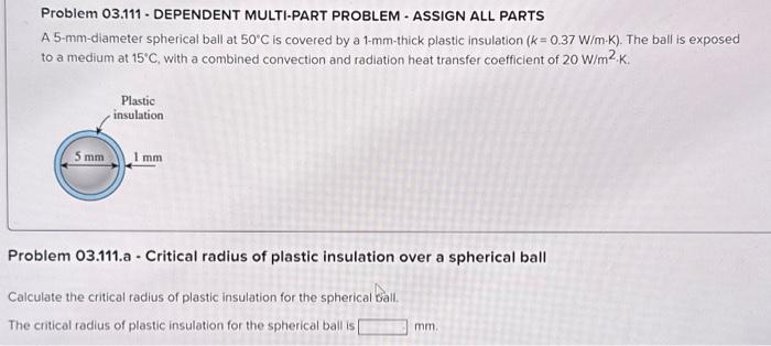Solved Problem 03.111 - DEPENDENT MULTI-PART PROBLEM - | Chegg.com
