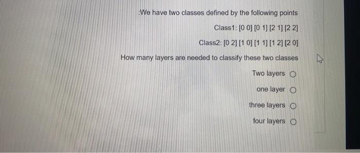 Solved We have two classes defined by the following points | Chegg.com