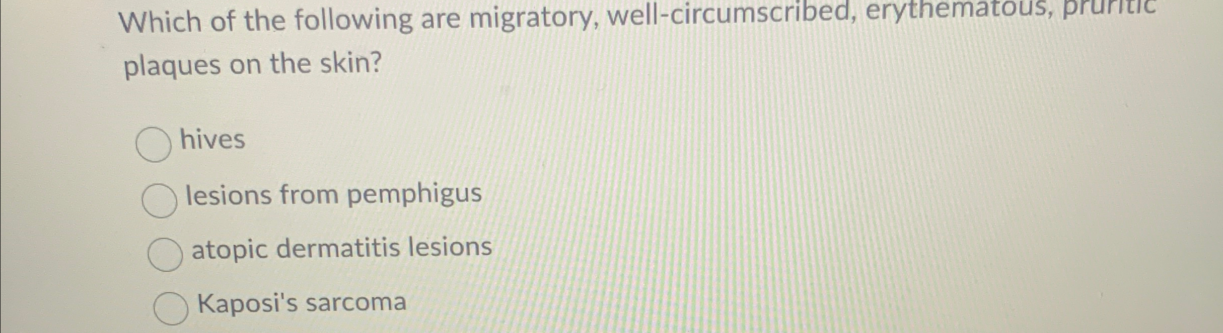Solved Which of the following are migratory, | Chegg.com