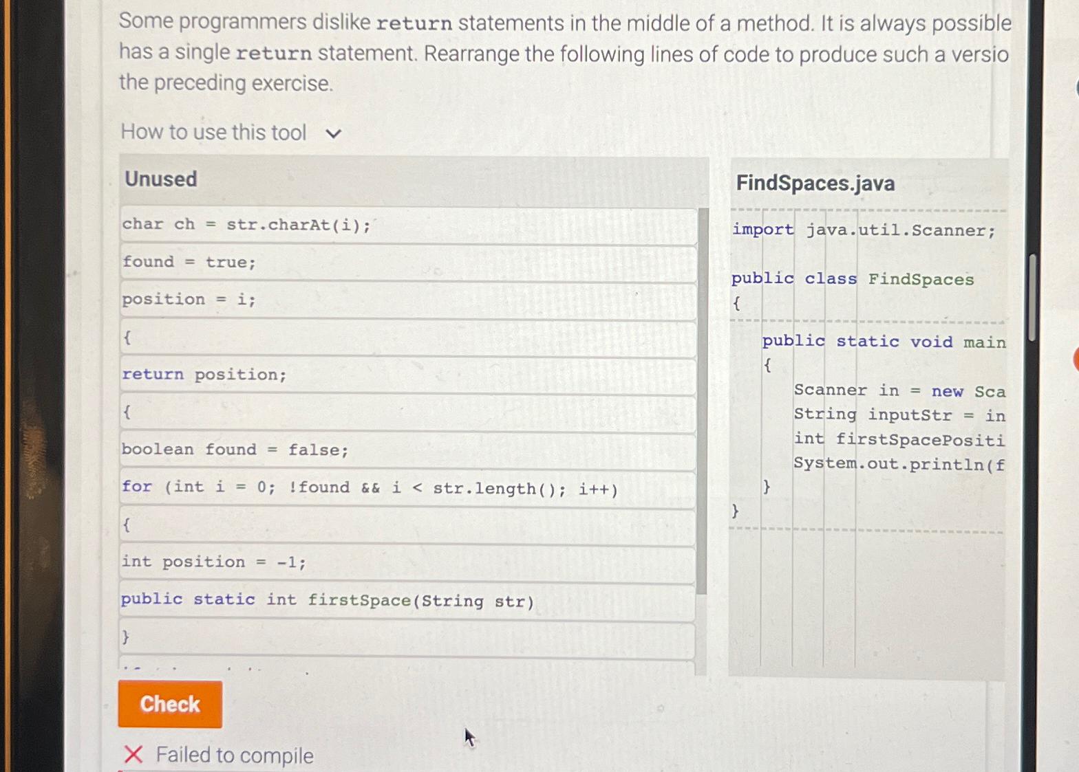 Some Programmers Dislike Return Statements In The 