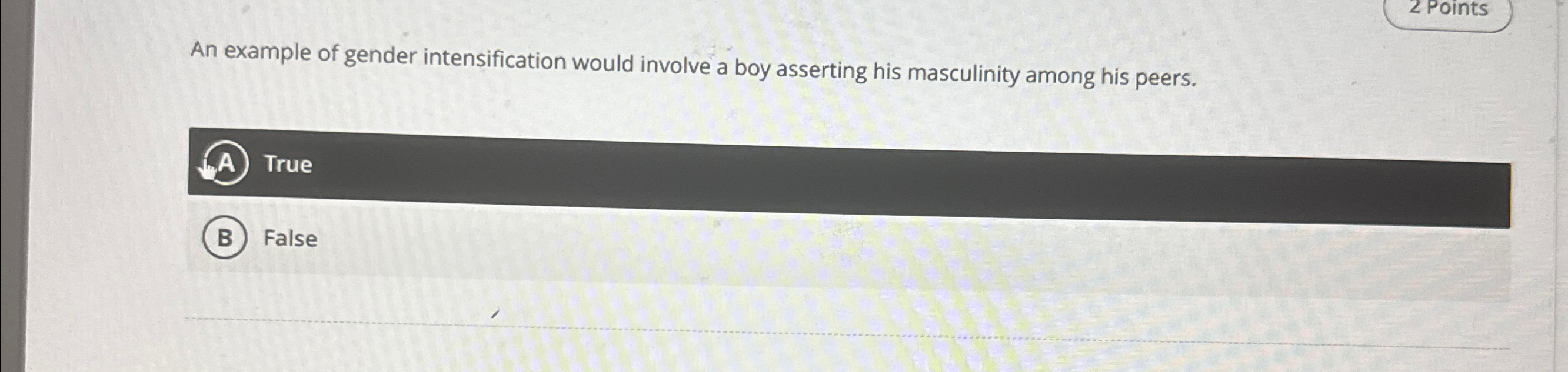 Solved An example of gender intensification would involve a | Chegg.com