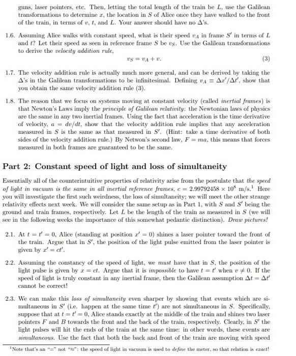 Solved guns, laser pointers, etc. Then, letting the total | Chegg.com