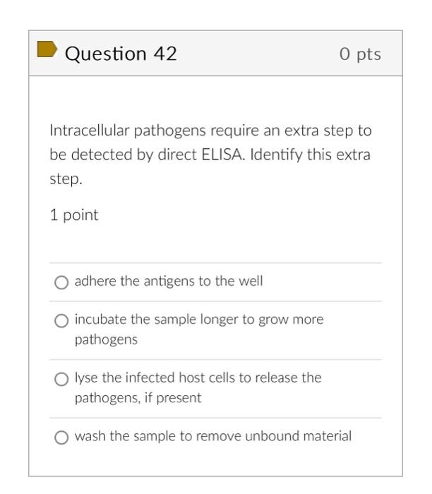 Intracellular pathogens require an extra step to be | Chegg.com