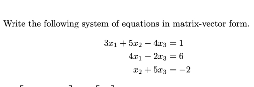 Solved Write the following system of equations in | Chegg.com
