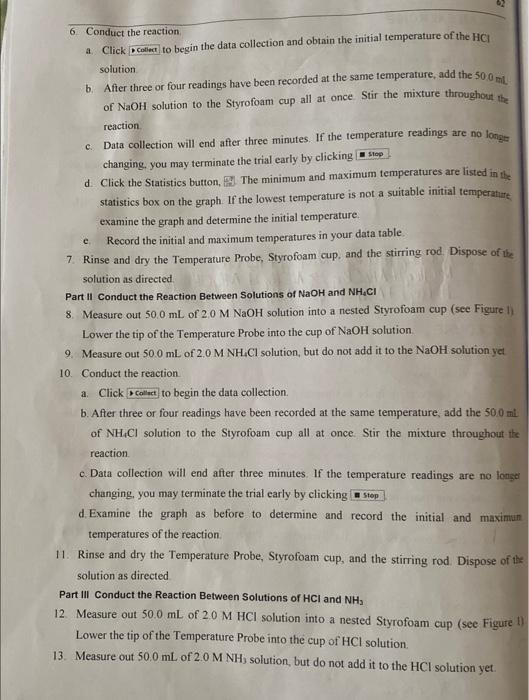 Solved THERMOCHEMISTRY Experiment 10: Determining the | Chegg.com