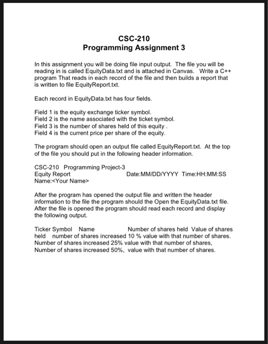 Solved Csc 210 Programming Assignment 3 In This Assignment