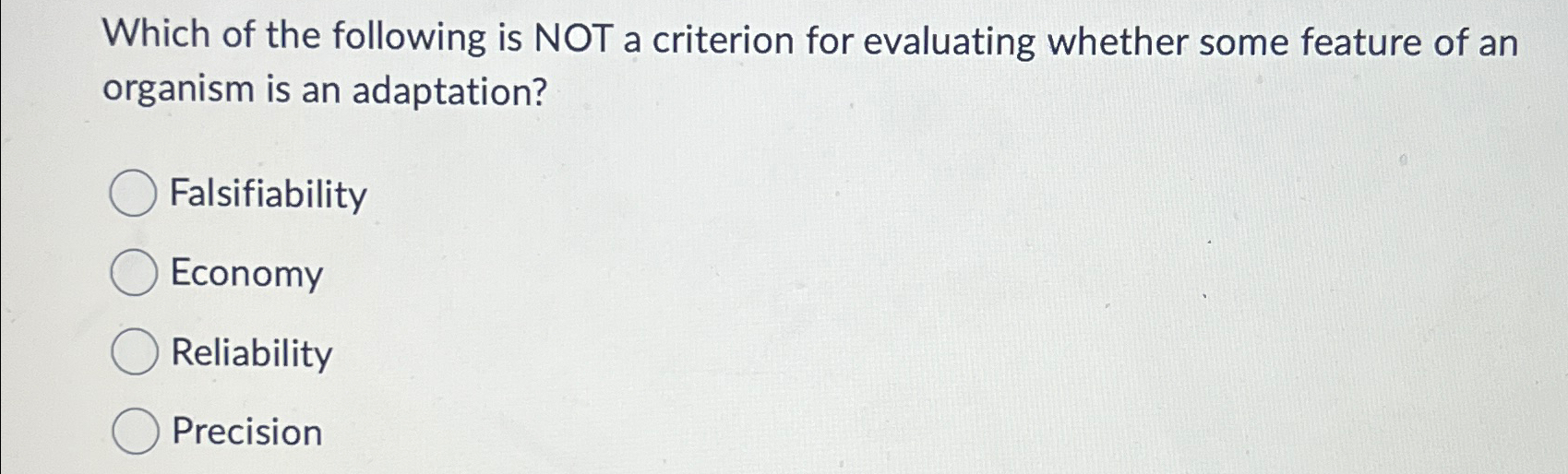 Solved Which of the following is NOT a criterion for | Chegg.com