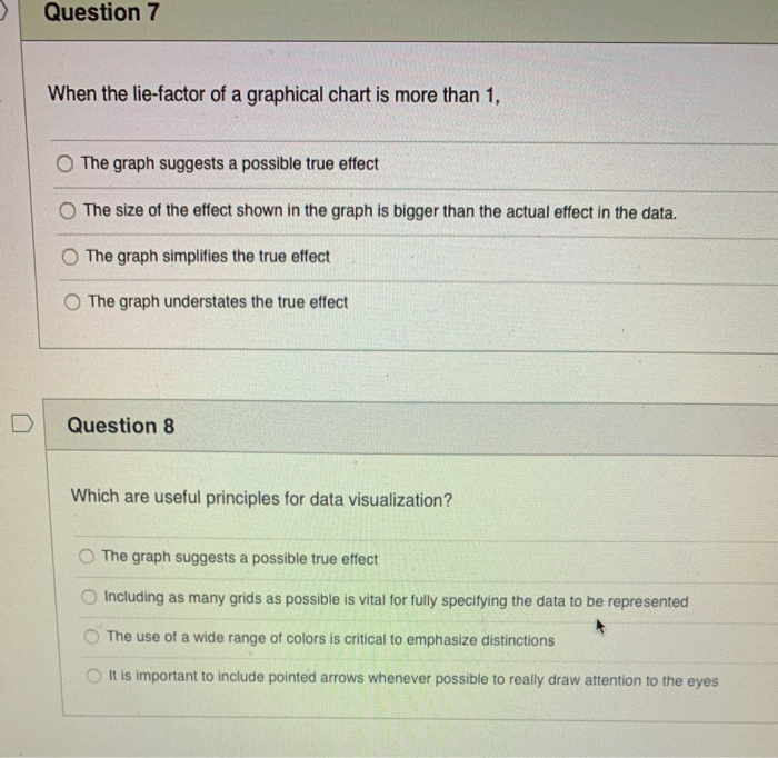Solved: Question 7 When The Lie-factor Of A Graphical Char... | Chegg.com