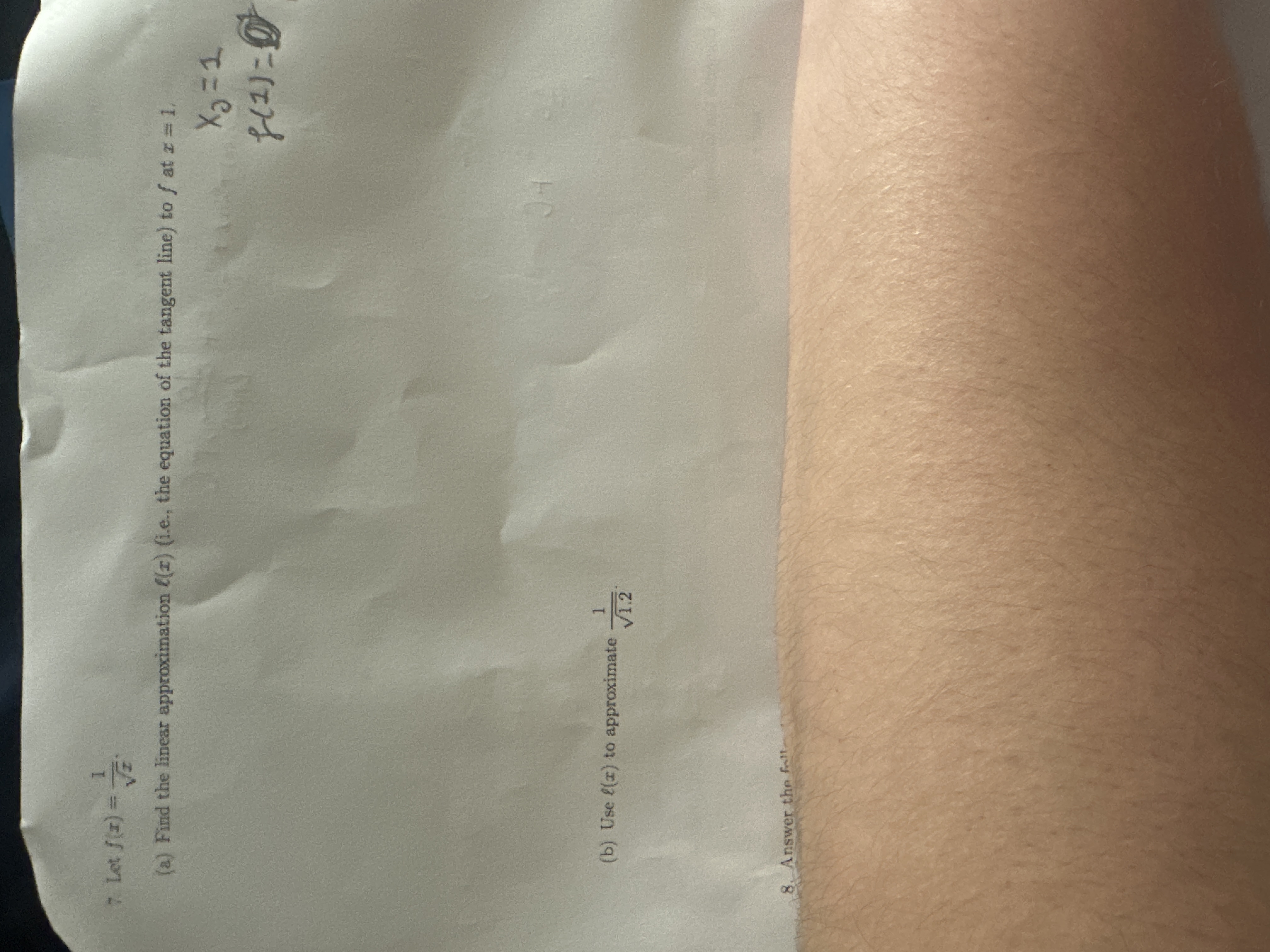 Solved Let f(x)=1x2(a) ﻿Find the linear approximation | Chegg.com