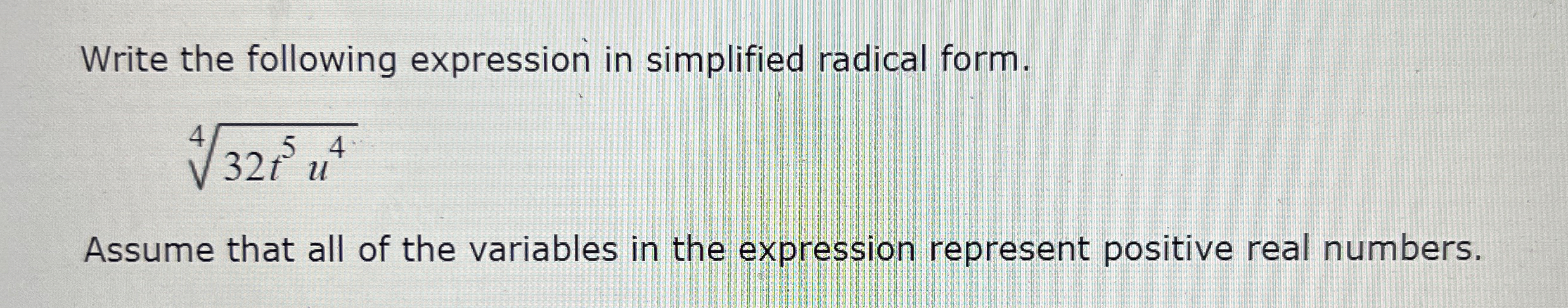 Solved Write the following expression in simplified radical | Chegg.com