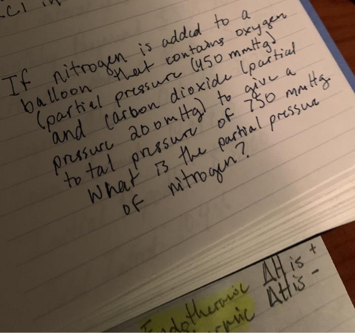 Solved -ci If nitrogen is added to a balloon that contains | Chegg.com