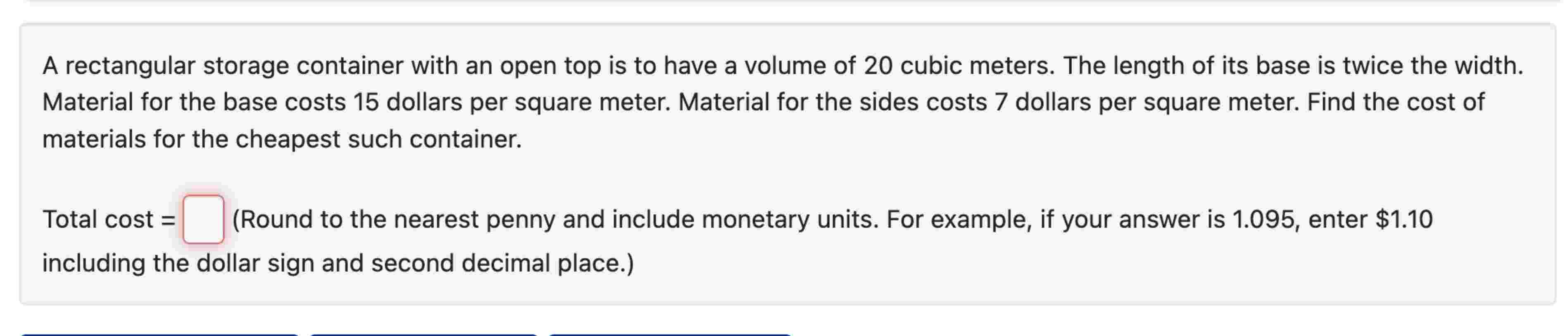 A rectangular storage container with an open top is | Chegg.com