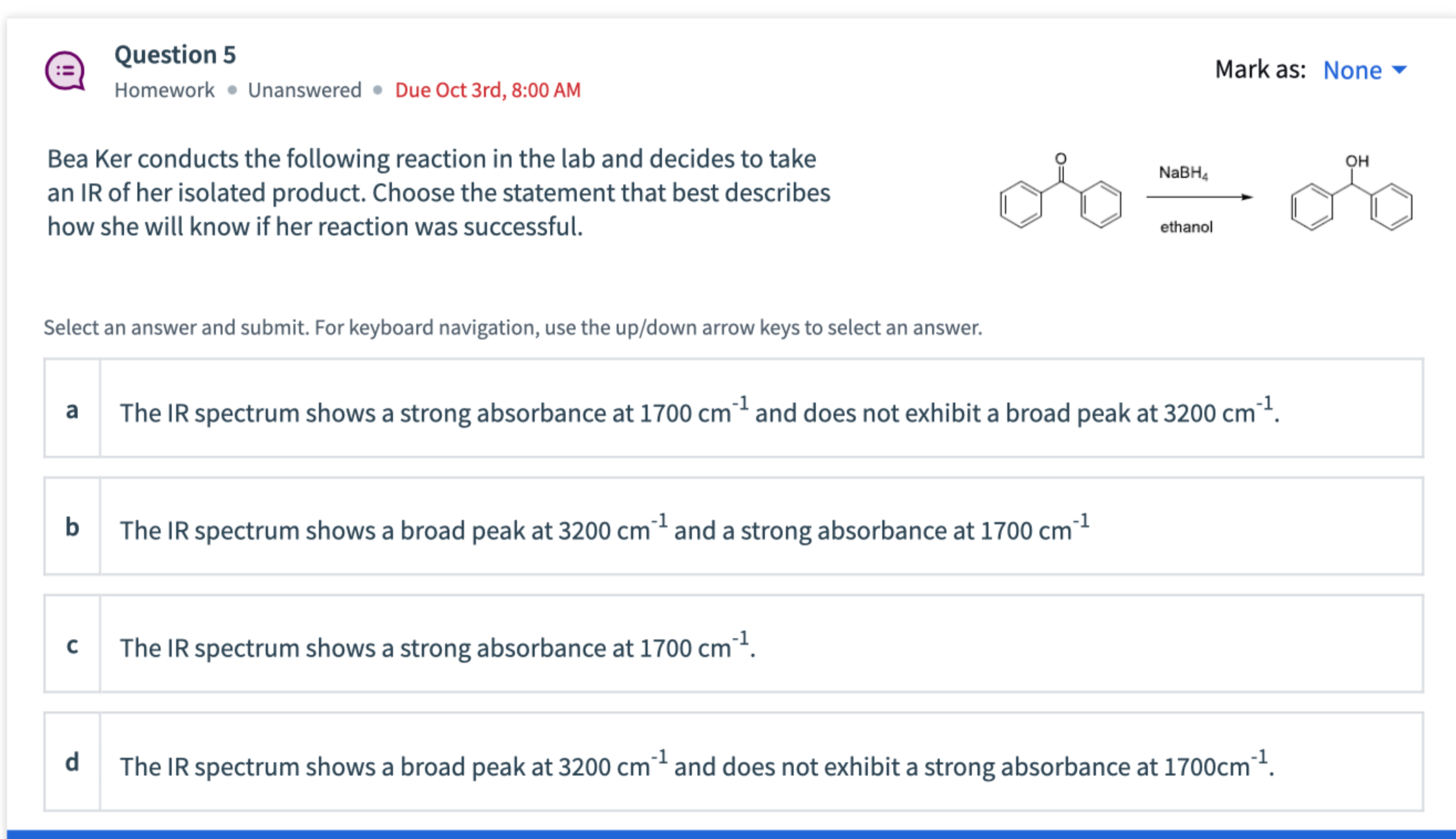 Solved Question 5Homework * ﻿Unanswered * ﻿Due Oct 3rd, 8:00 | Chegg.com
