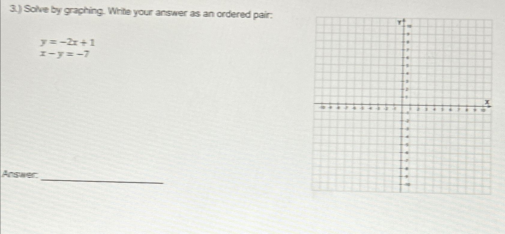Solved 3.) Soive by graphing. White your answer as an | Chegg.com Solved 3.) Soive by graphing. White your answer as an | Chegg.com