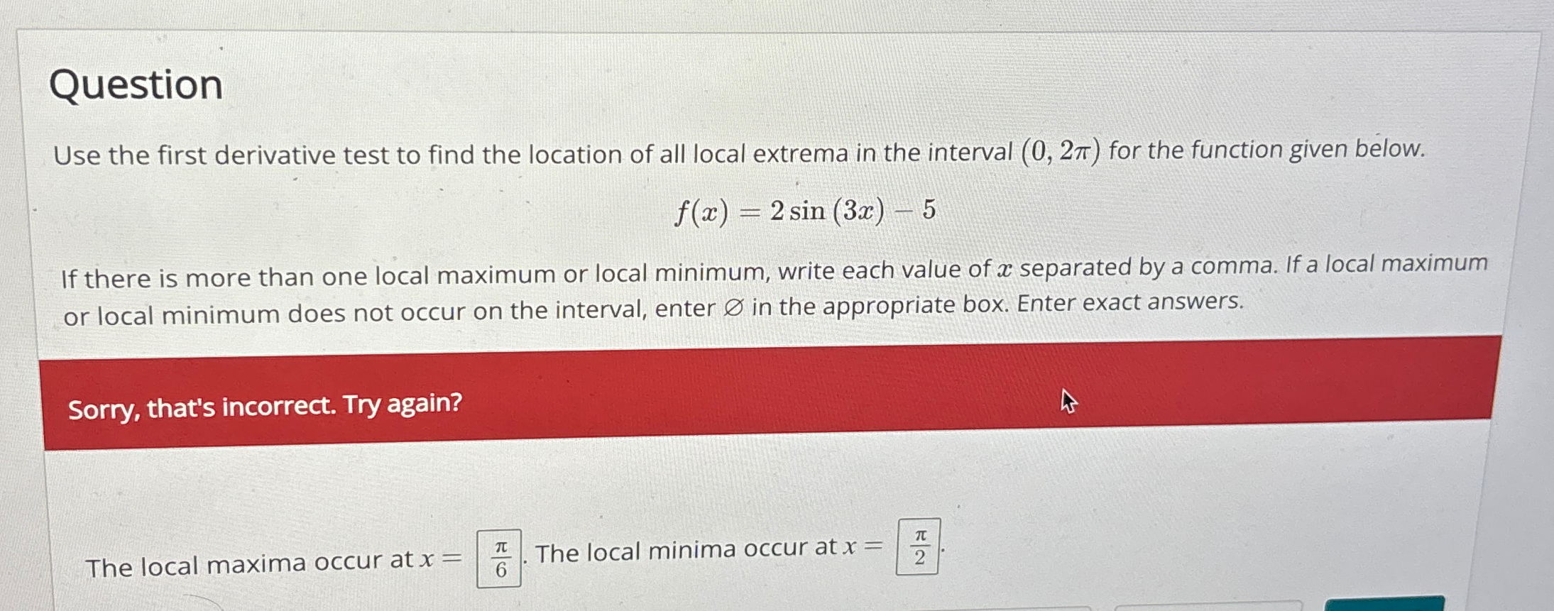 Solved Questionuse The First Derivative Test To Find The