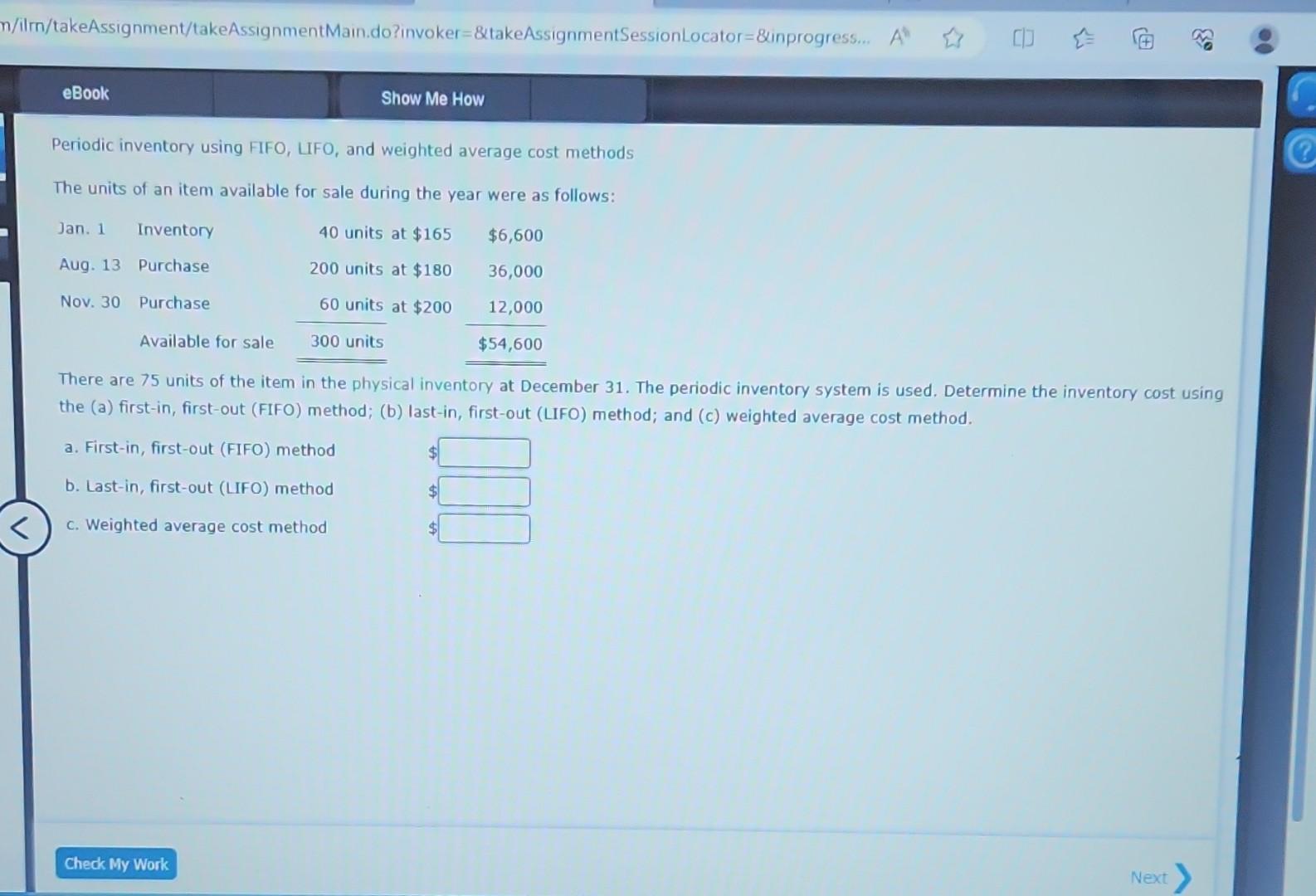 Solved Periodic inventory using FIFO, LIFO, and weighted | Chegg.com