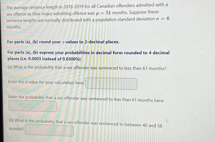 The average sentence length in 2018-2019 for all | Chegg.com