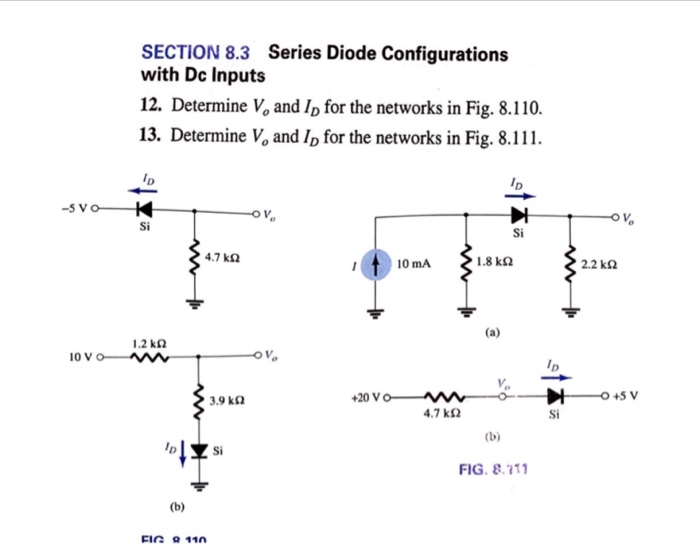 Solved SECTION 8.3 Series Diode Configurations with Dc | Chegg.com