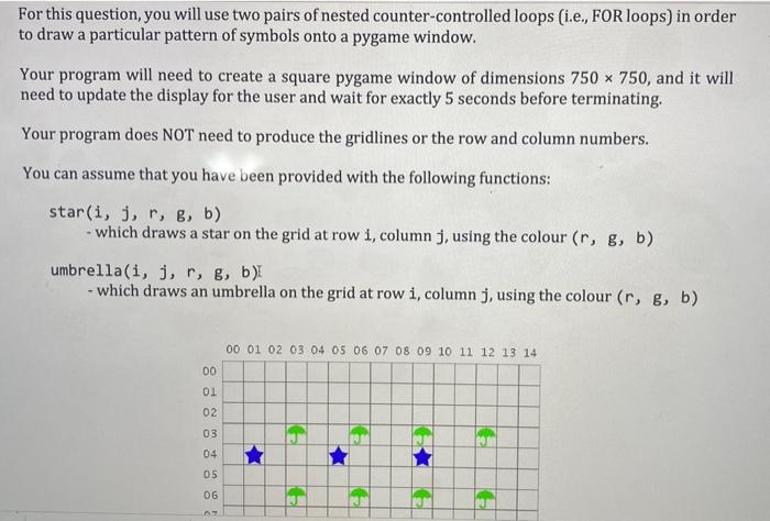 Solved pg.init() screen = pg.display.set_mode ((750,750)) | Chegg.com