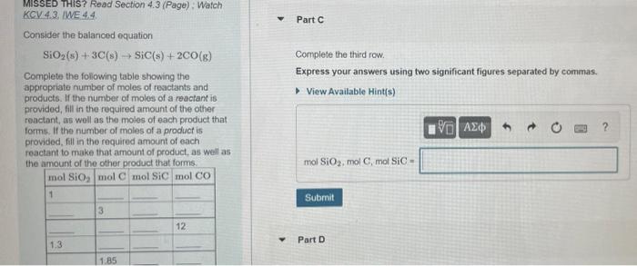 Solved Part A Complete the first row. Express your answers | Chegg.com