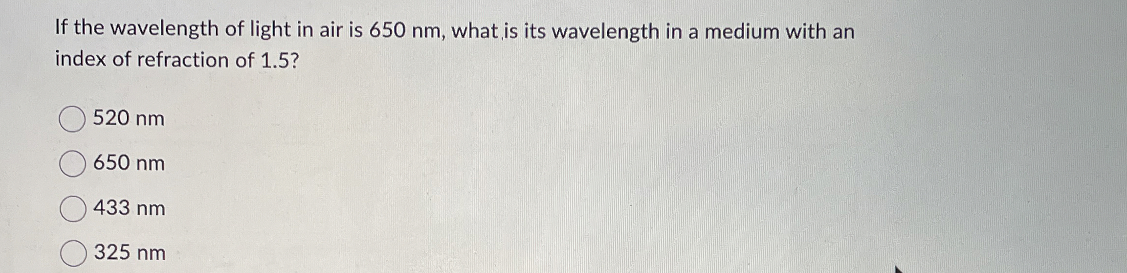 Solved What is the index of tIf the wavelength of light in | Chegg.com