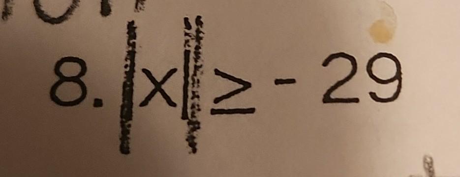 Solved 8. ∣x∣≥−29 | Chegg.com