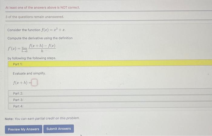 Solved Consider the function f(x)=x2+x. Compute the | Chegg.com