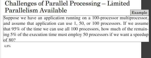 Solved Challenges of Parallel Processing - Limited | Chegg.com