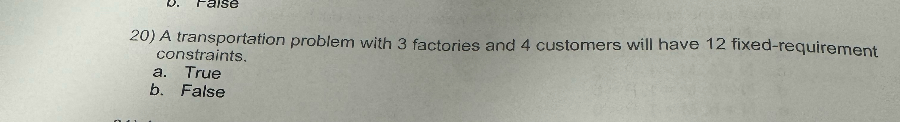 Solved A transportation problem with 3 ﻿factories and 4 | Chegg.com