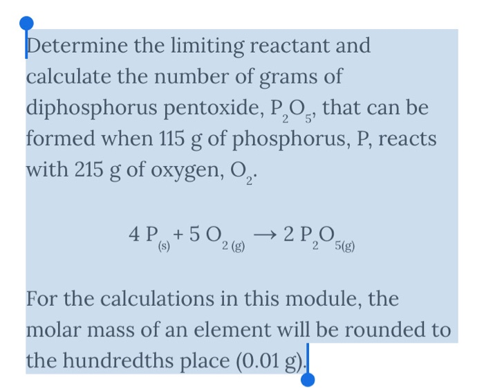 Solved Determine the limiting reactant and calculate the | Chegg.com